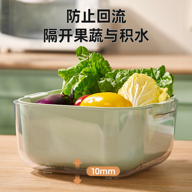 2025 new vegetable wash basin drain basket kitchen living room coffee ...