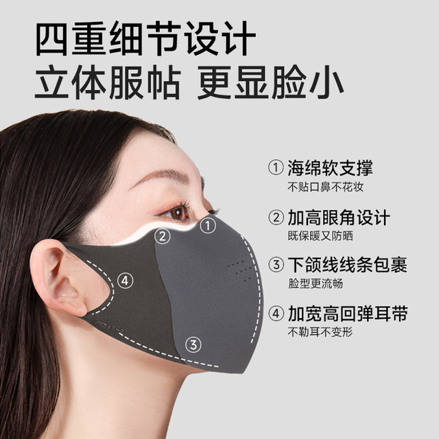 Windproof, cold-proof and warm, no fogging when wearing glasses, 3D ...