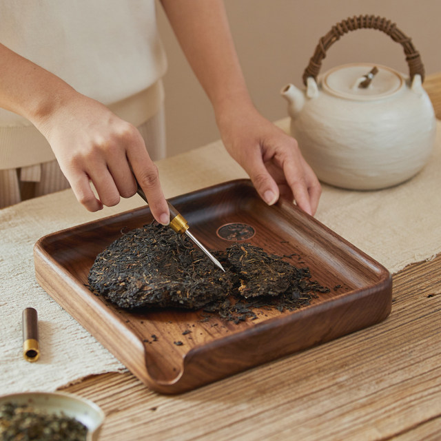 Black walnut wood solid wood split tea tray tea cake open tea tray pry ...