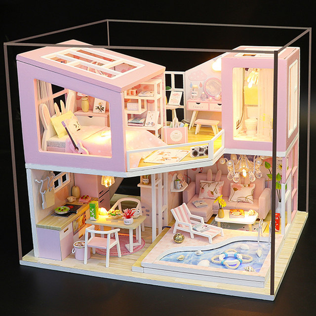 DIY hut the first see the villa attic hand -made house model model ...