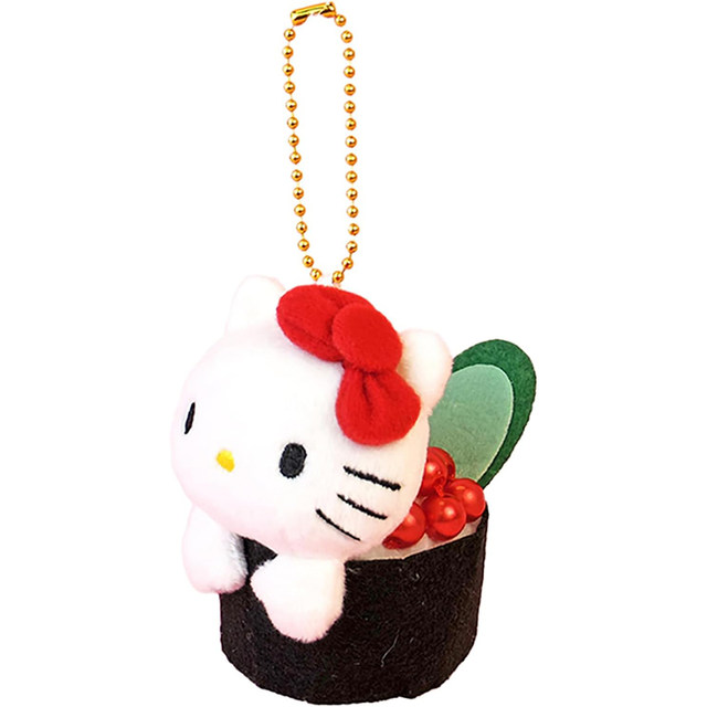 Japanese hellokitty genuine caviar sushi Hello Kitty Hello kt cat doll doll plush bag pendant