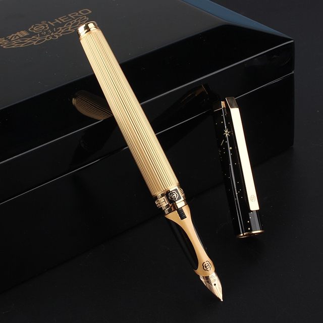 Hero (Hero) Pen 1085 Golden Pen Tip 12K Business Office Gift Box Set ...