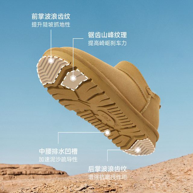 UBZ waterproof snow boots for women 2025 new one-legged winter ...