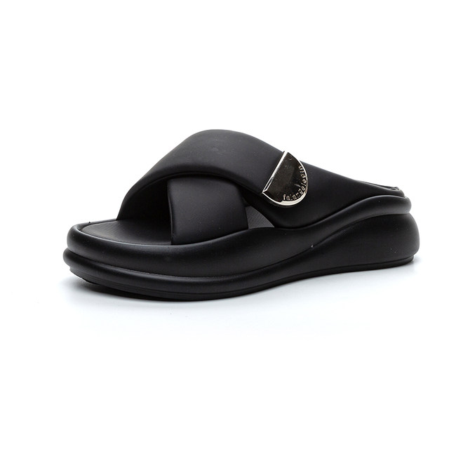 ZFCQ thick bottom cross slippers Female summer wears 2024 new fashion ...