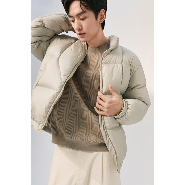 Peacebird men's down jacket men's short 2025 autumn new American couple ...