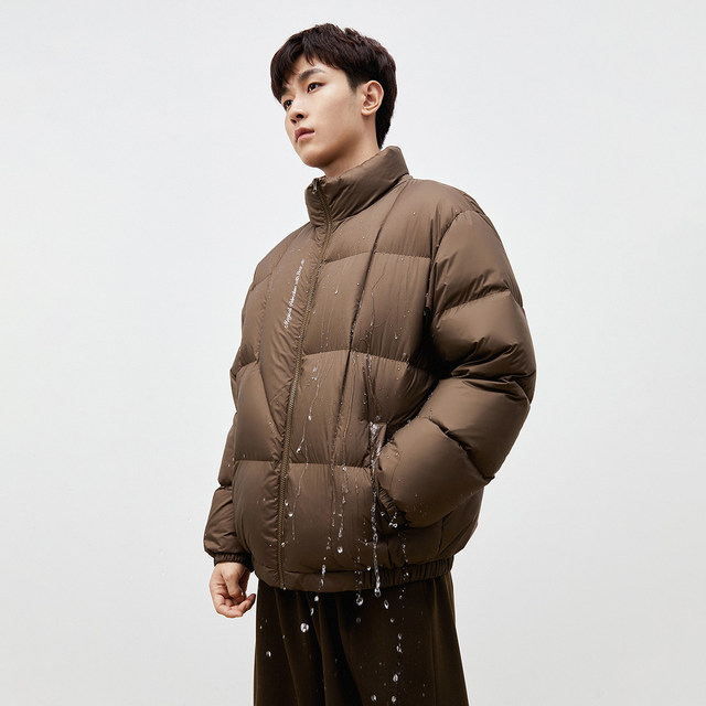 Peacebird men's down jacket men's short 2025 autumn new American couple ...