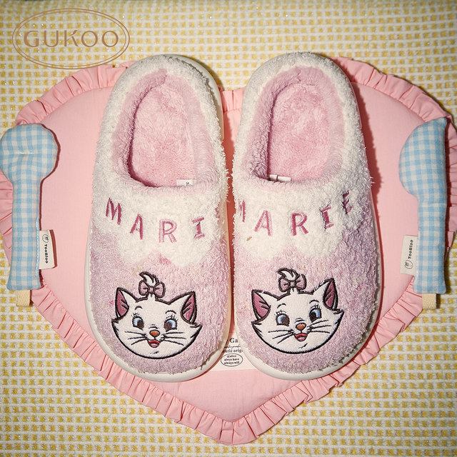 Gukoo/Fruit Shell Slippers Women's Winter Mary Cat Co-branded New Style ...