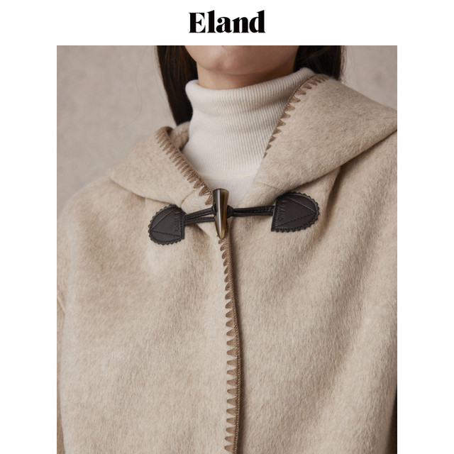 Eland clothes woolen coat women's college style hood design coat winter ...