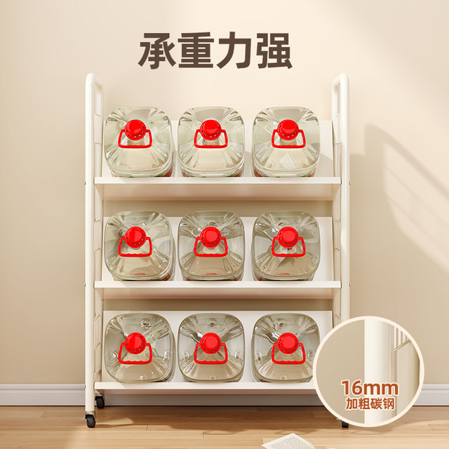 Bookshelf floor-standing shelf movable trolley household children's ...