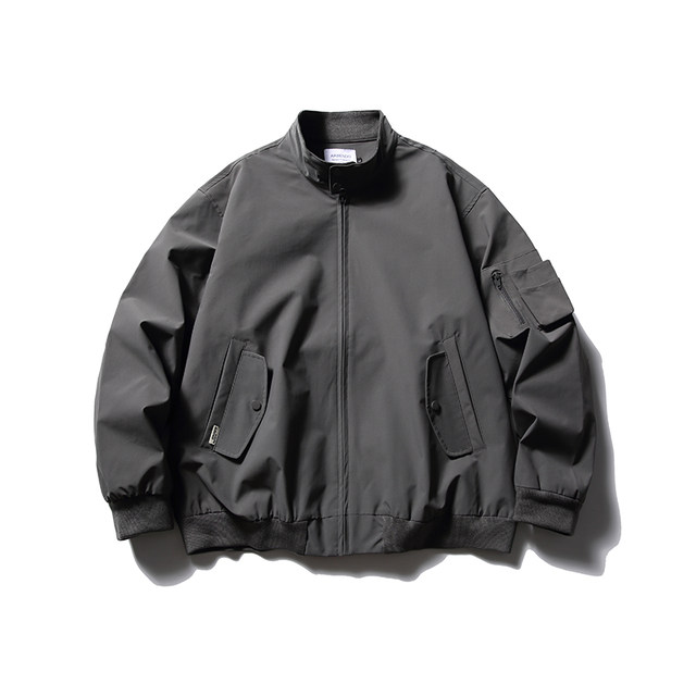 Harryton stand -up collar flying jacket Men's autumn pure color simple ...