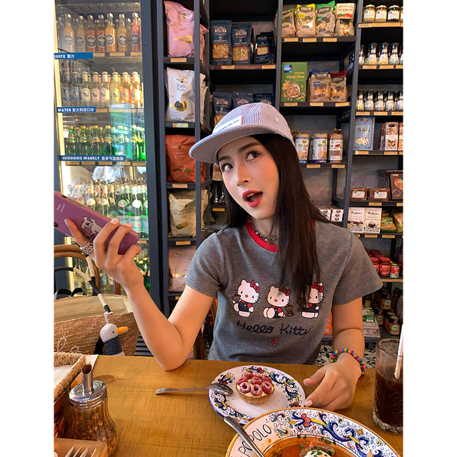 Jinyu Huahua Short-sleeved Women's T-shirt Summer 2025 New Style Front ...