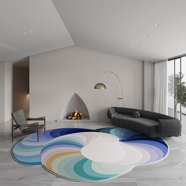 Carpet special-shaped high-end light luxury American living room coffee ...