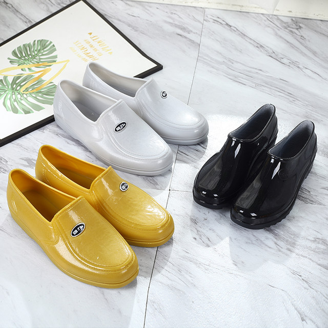 Pull-back rubber shoes for men, non-slip, wear-resistant, flat-soled ...