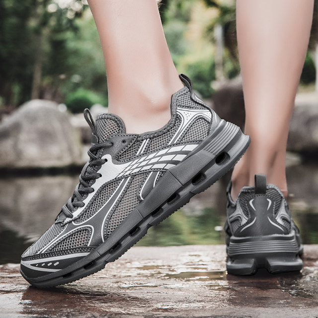 Net Men's shoes in summer hollow and breathable large net eye net shoes ...