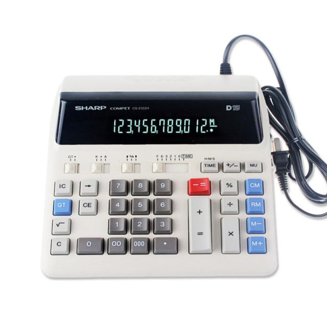 SHARP Sharp official authorized store CS-2122H bank business financial office calculator ...
