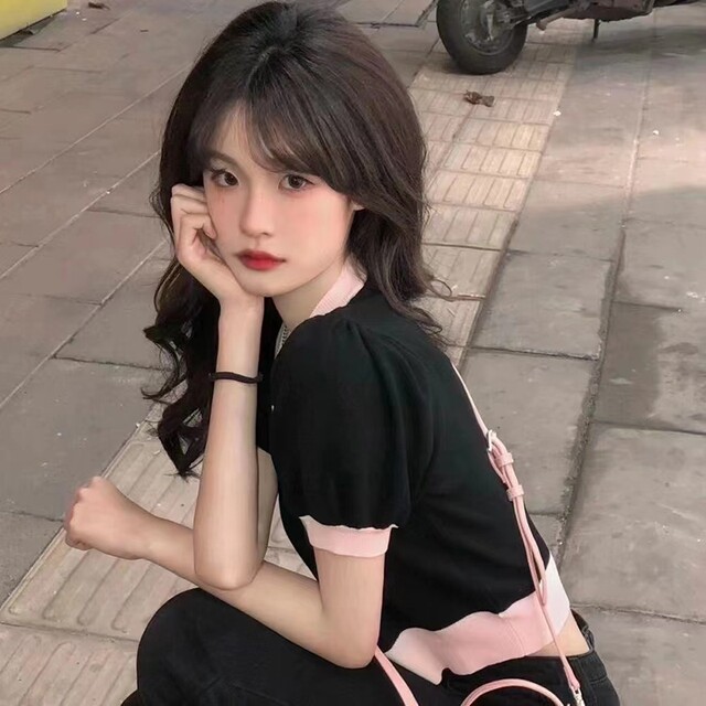 Salt Girl Pin Color Bow Short -sleeved Jacket Cascane Girl Summer 2022 ...