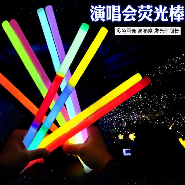 Large fluorescent stick, luminous drum stick, luminous stick, support ...