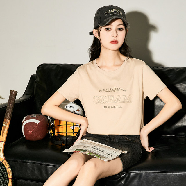 Tang Shi short-sleeved T-shirt for women in 2025 summer new fashionable ...