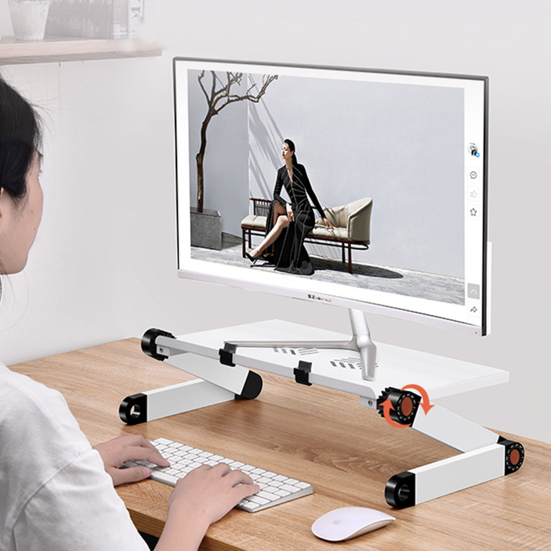 Adjustable Computer Heightening Rack - Desktop Monitor Support Bracket