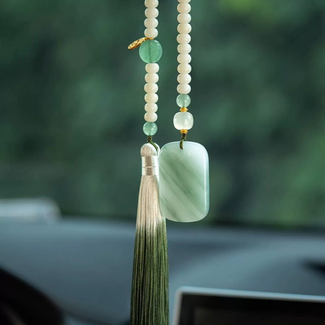 Car hanging jewelry Hetian jade rear -view mirror, car jewelry, men and ...