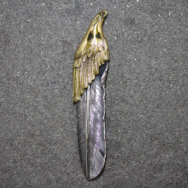 Japanese genuine proxy Horizon Blue Silver Jewelry 7cm Gold Eagle ...