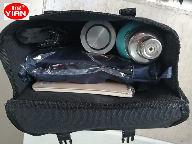 Black canvas multifunctional motorcycle single side bag electric ...