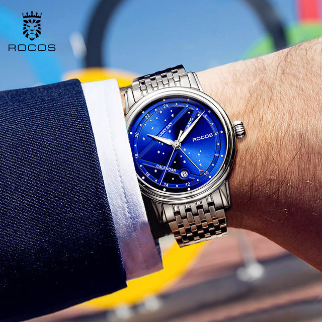 Rex Rocos genuine night light star air -trend watch men's fully ...