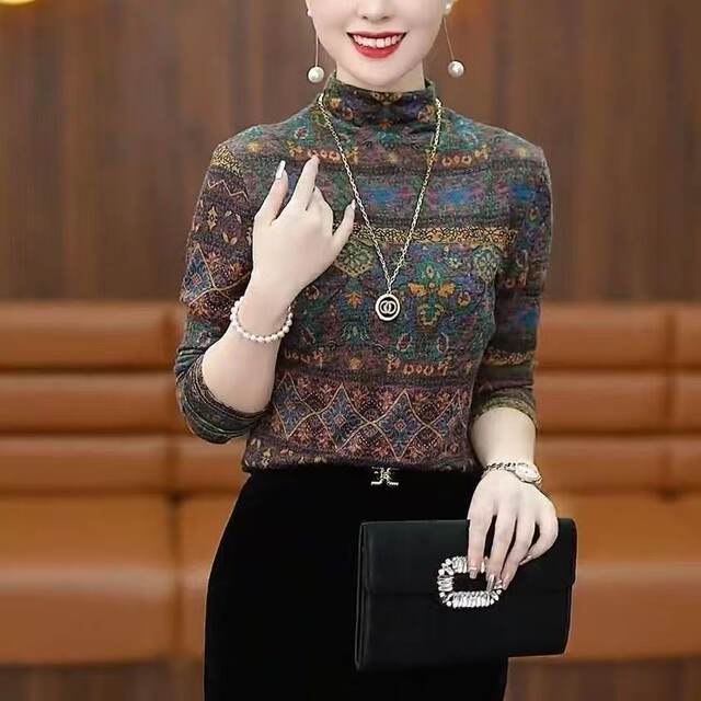 2024 Velvet new virtue bottom shirt high -end ladies new autumn and ...