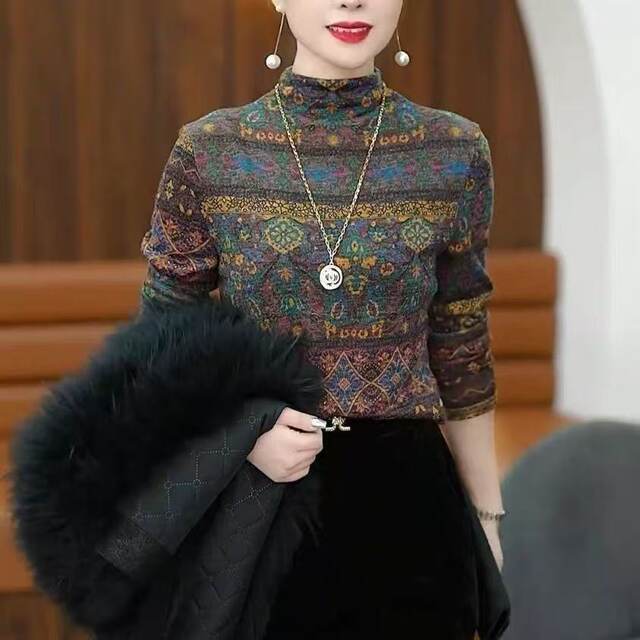 2024 Velvet new virtue bottom shirt high -end ladies new autumn and ...