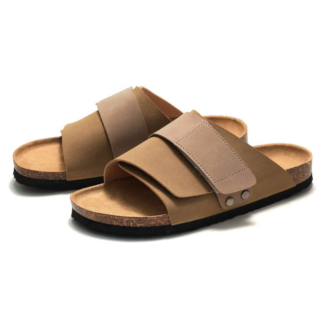 Ruizu autumn and winter new cork slippers men couple women sandals ...