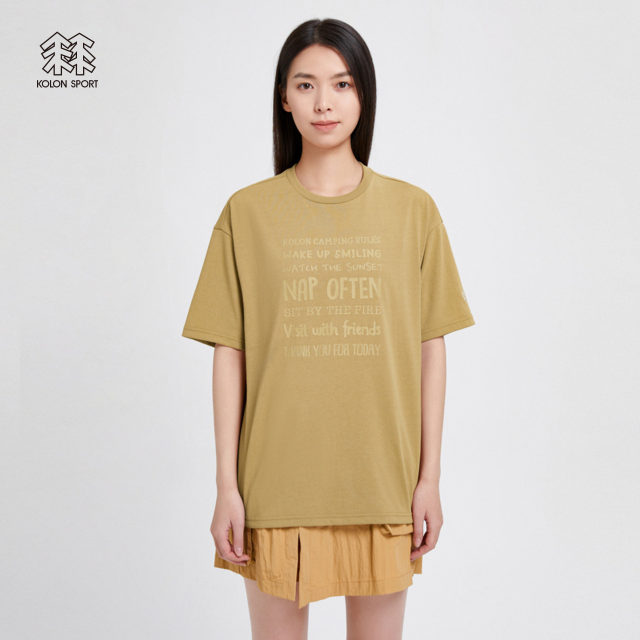 KOLON SPORT Keelong Short -sleeved Women's Moisturizing Sports Short ...