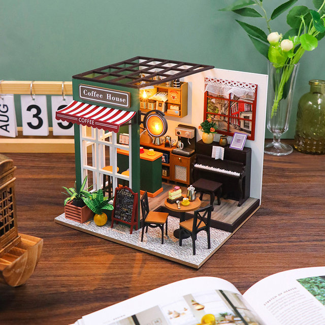 Afternoon cafes model house DIY hut handmade girl art house fresh ...