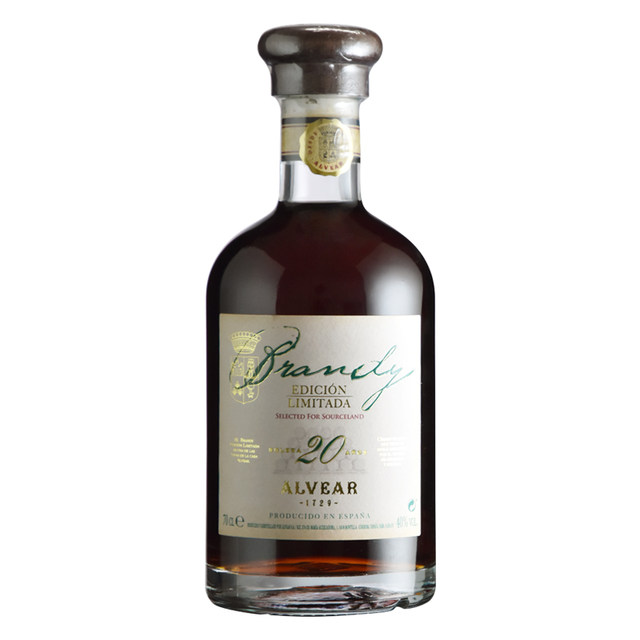 Spanish 25-year-old sherry barrel brandy double original bottle ...