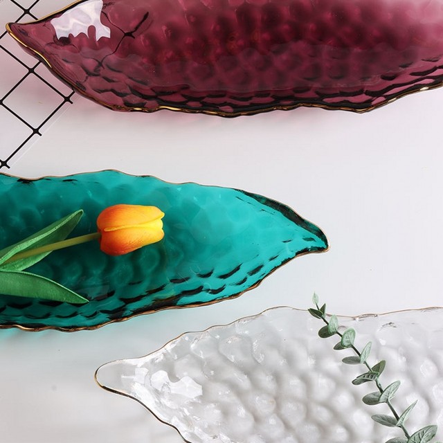 Creative INS Irregular Pea Phnom Penh Glass Plate Nordic Frozen Fruit ...
