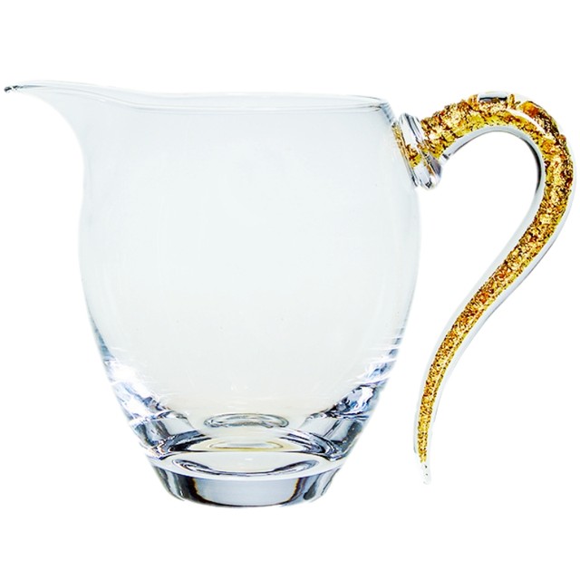 Crystal tea set gold foil male cup transparent heat-resistant glass ...