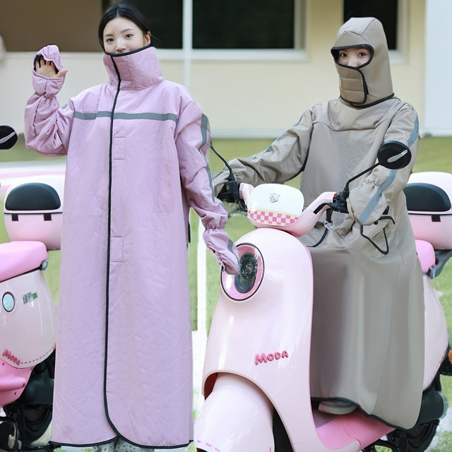 Battery car windshield is plus velvet thickened, waterproof and cold ...