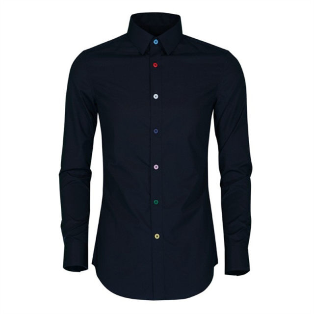 European and American light luxury brand men's color button decorative ...