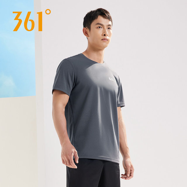 361T-shirt men's 2025 summer new loose fast drying short-sleeved top breathable casual sports ...