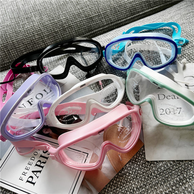 Korean version of swimming glasses adult large frame swimming goggles ...