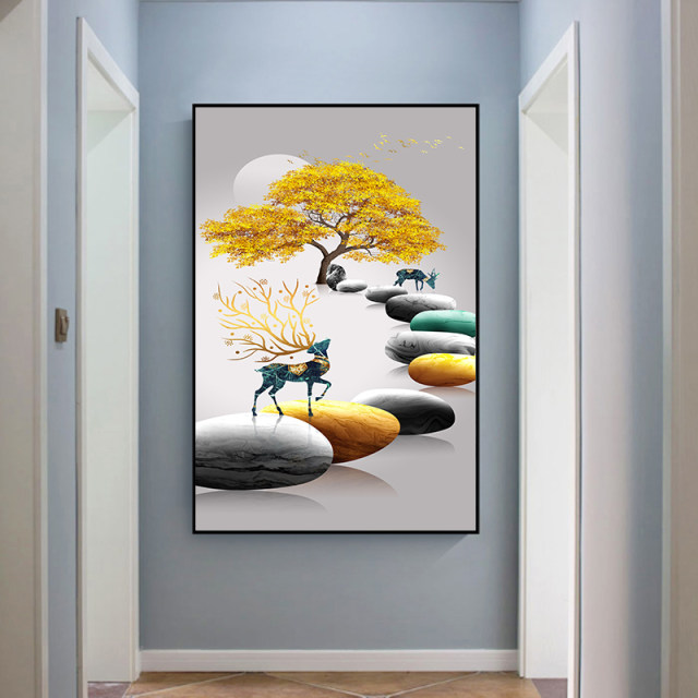 Entering the door of the porch shoe cabinet wall surface decorative ...