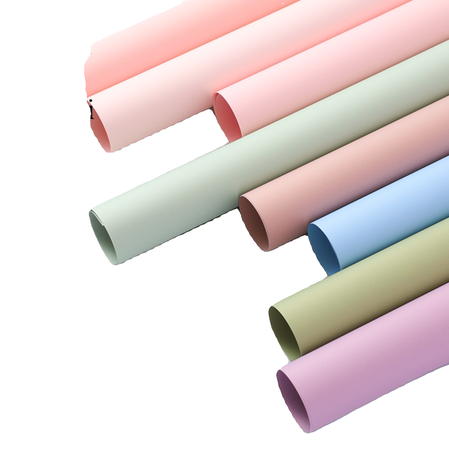 Taimi trendy paper flower bouquet waterproof wrapping paper solid color ...