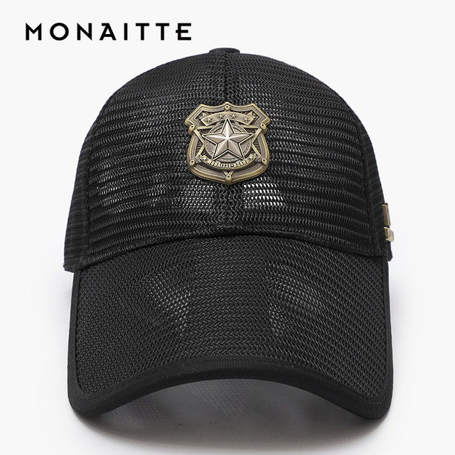 Monnet hat Men's summer new breathable nets, peaked cap baseball cap ...
