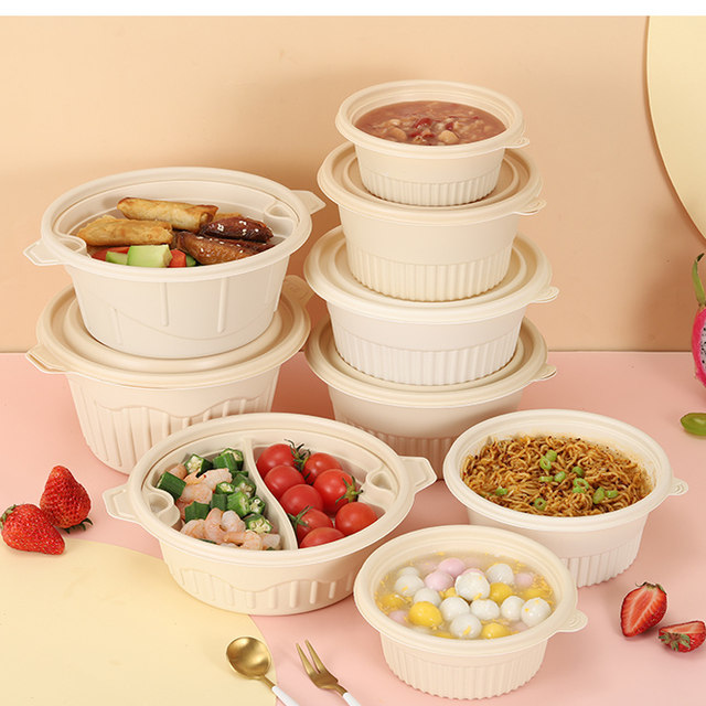 Biodegradable corn starch lunch box disposable lunch box ...