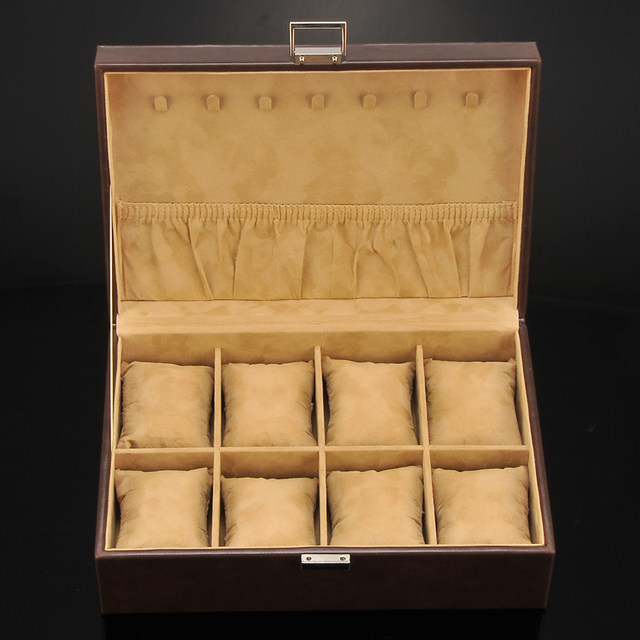 Li Li's new cowhide watches storage box retro and simple home watch box ...