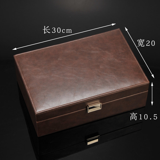 Li Li's new cowhide watches storage box retro and simple home watch box ...