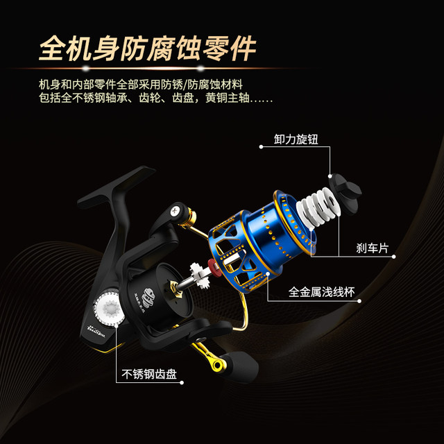 Tokushima Lei Qiang Luya spinning wheel micro-object fishing reel mini ...