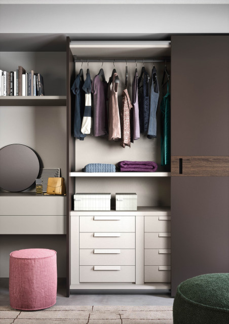 Customized durable, simple push -pull cabinet Nordic wind movement door ...