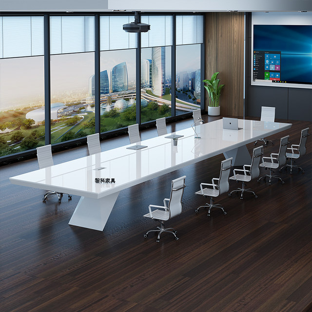 Conference table, long table, simple modern conference room reception ...