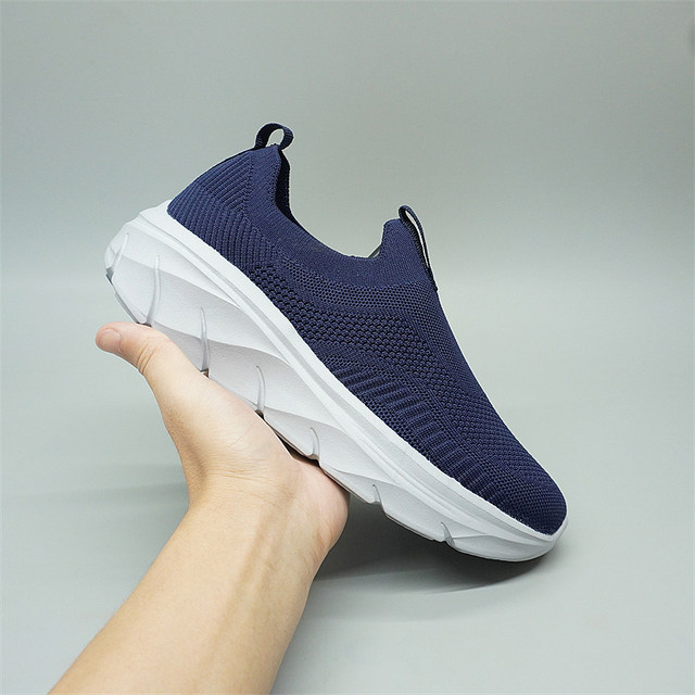 Thick sole height-enhancing simple shoeless shoe with no laces, one ...
