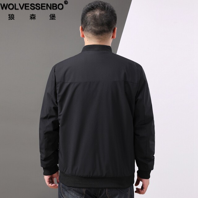 Autumn and winter men's plus velvet jacket for men's fat men's loose ...